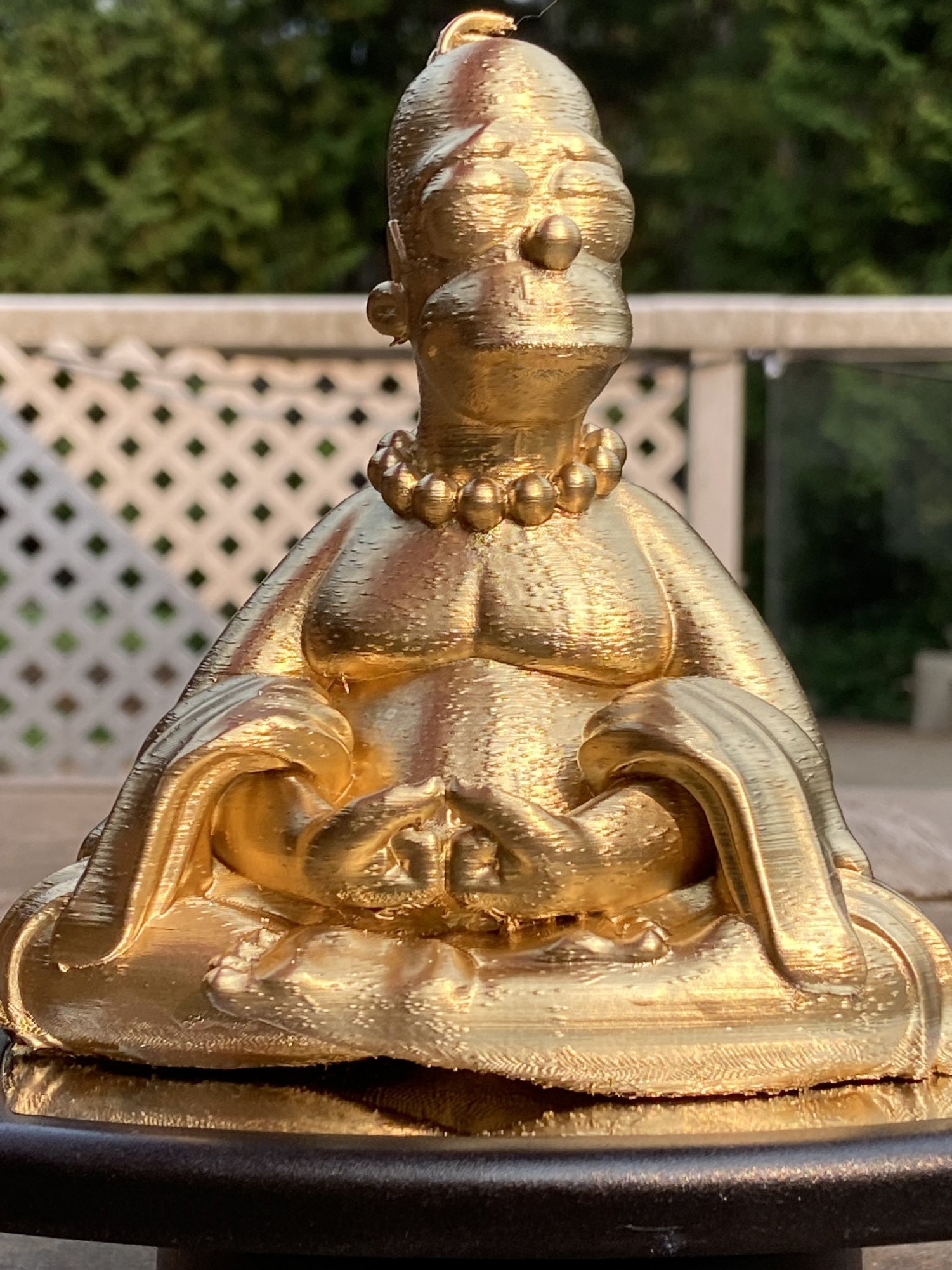 The Golden Homer Simpson Buddha 55 Tall A Simpsons Inspired Zen Masterpiece Etsy