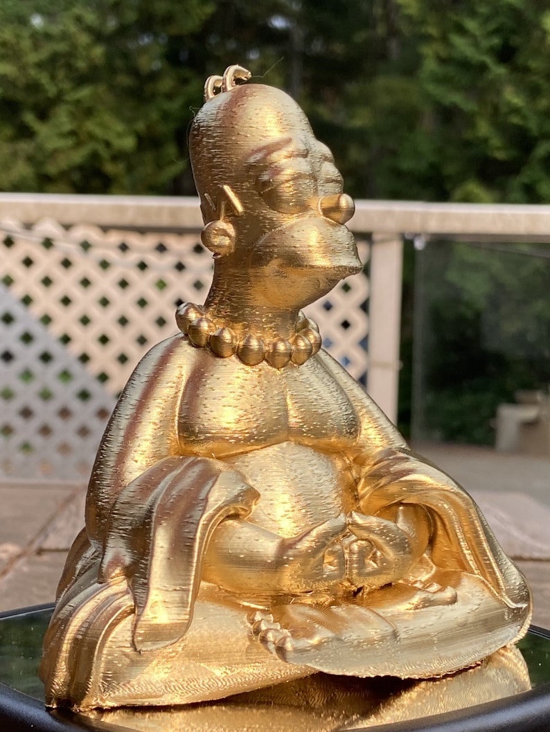 The Golden Homer Simpson Buddha - 5.5" Tall: A Simpsons-inspired Zen ...