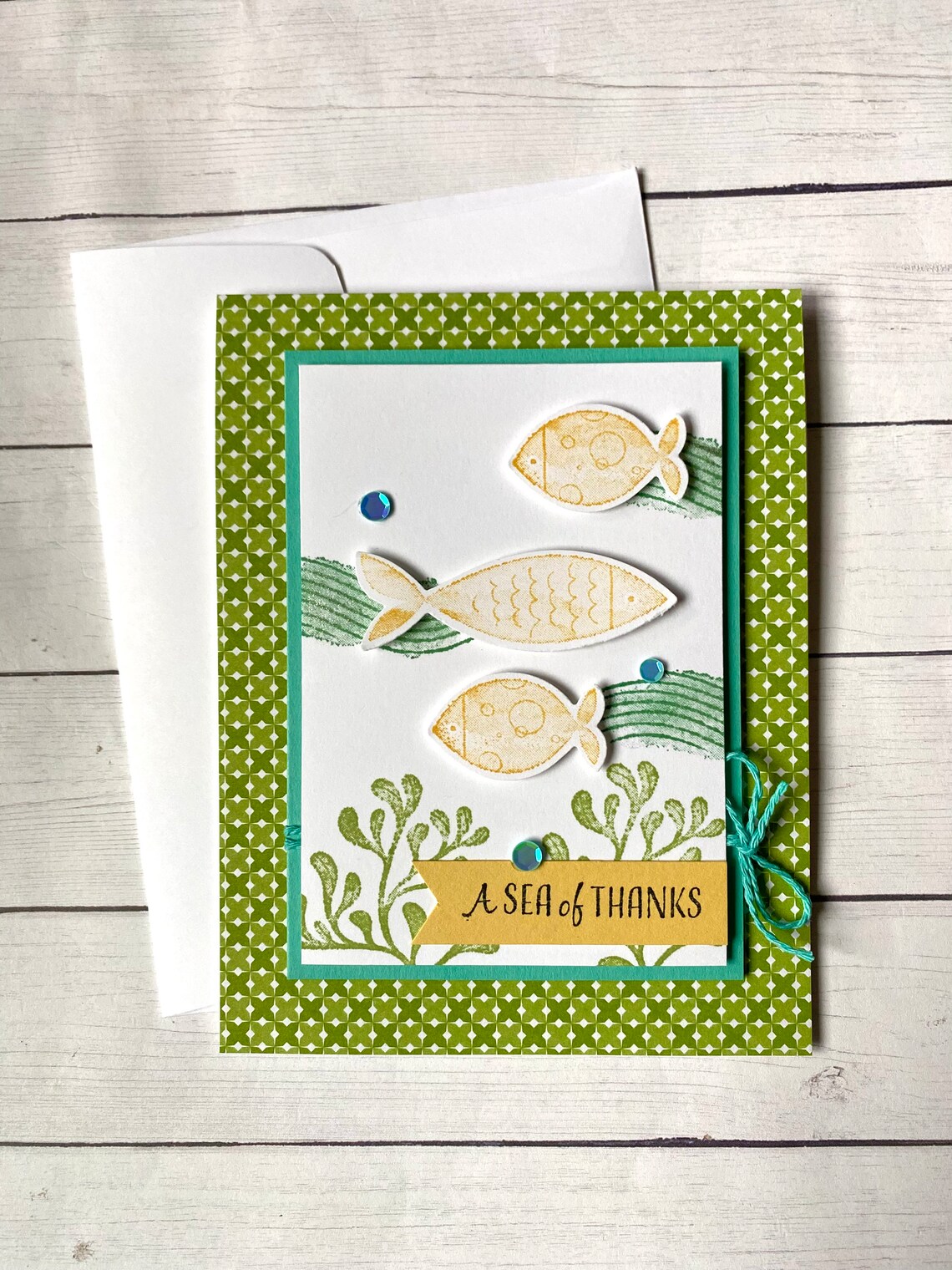 Handmade Whimsical Fish Thank You Card - Etsy