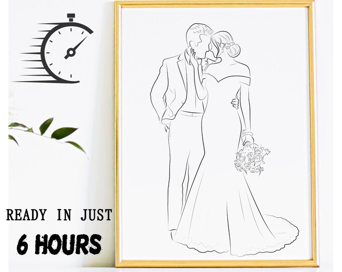 Custom Family Line Drawing, Family Portrait, Custom Line Art, Mothers ...