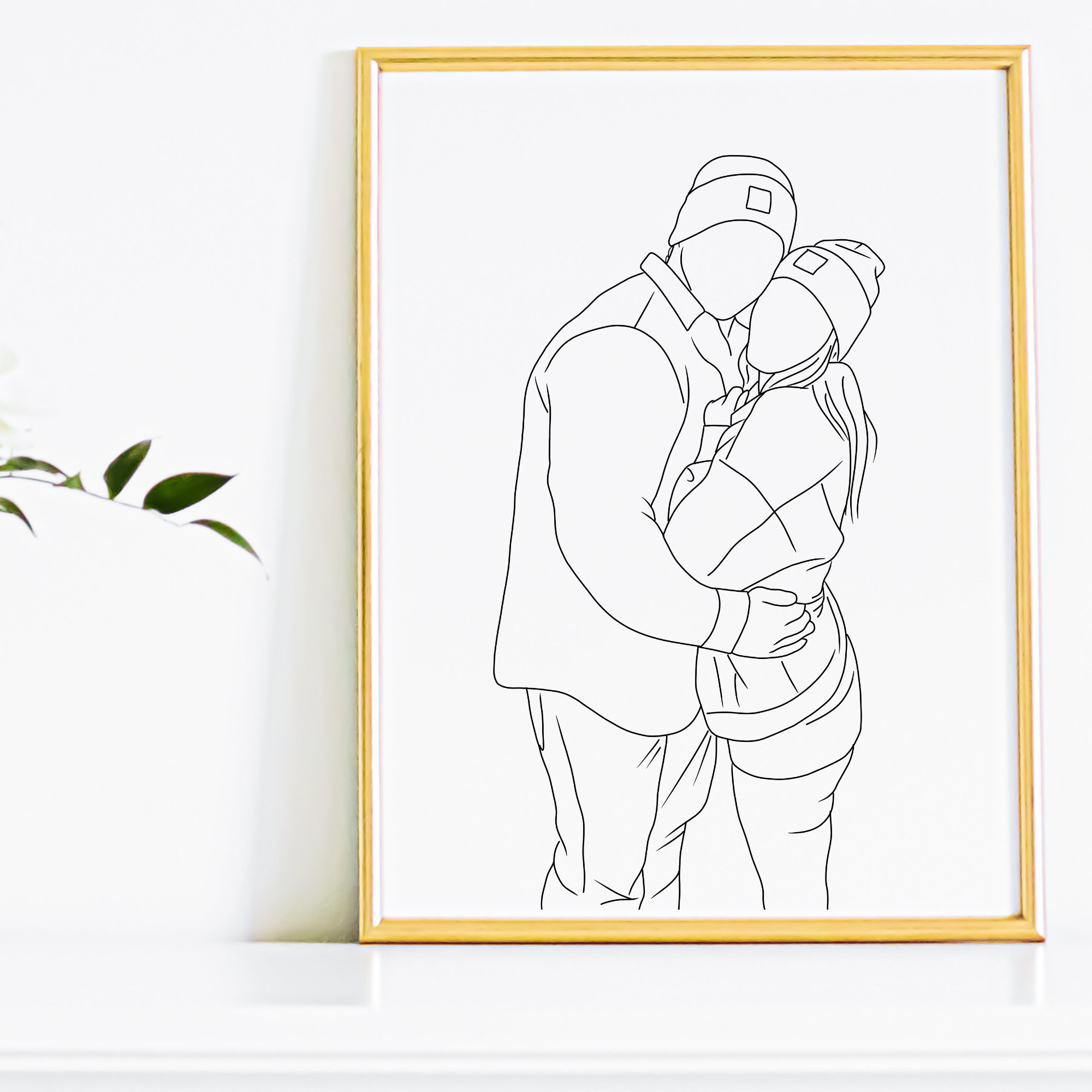 Custom Couple Portrait Custom Line Drawing Couple Line Art - Etsy