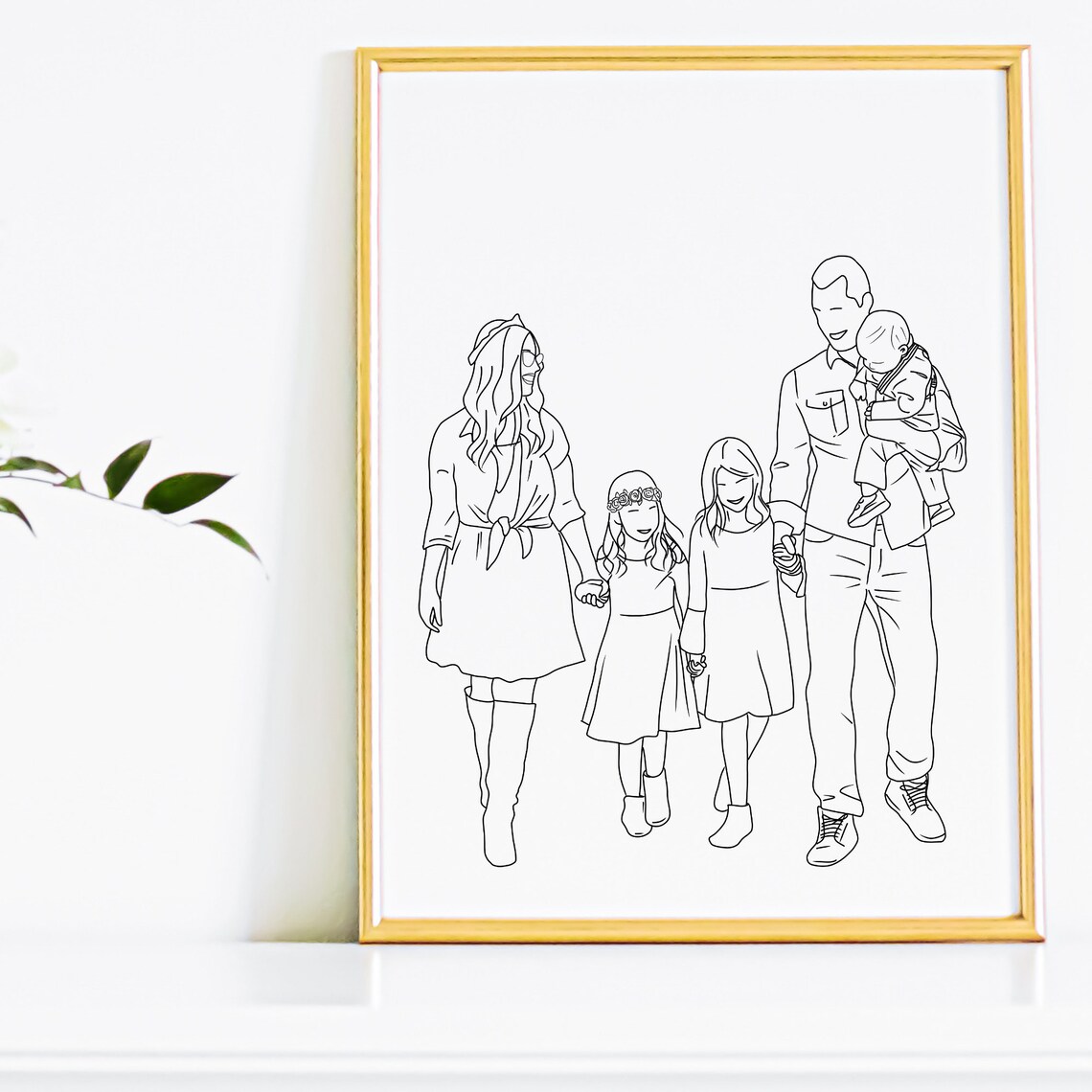 Custom Group Portrait Group Line Art Family Portrait Custom - Etsy