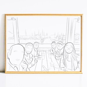 Custom Group Portrait, Group Line Art, Family Portrait, Custom Line ...