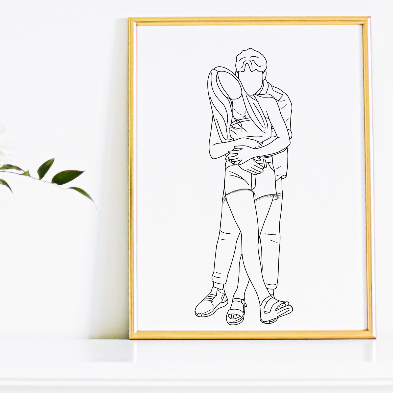Custom Couple Portrait Custom Line Drawing Couple Line Art - Etsy