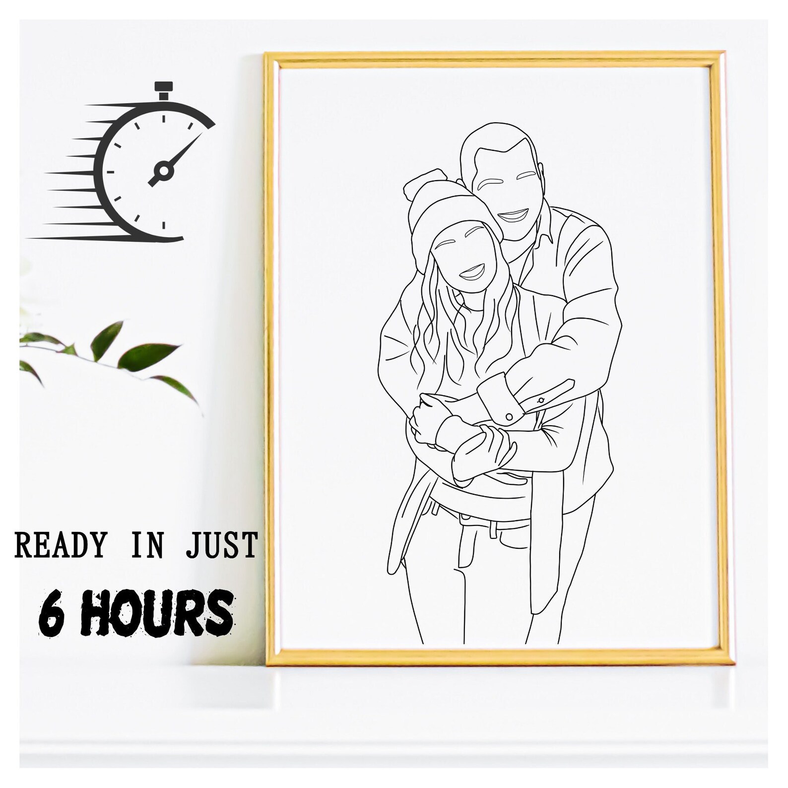 Custom Couple Portrait Custom Line Drawing Couple Line Art - Etsy