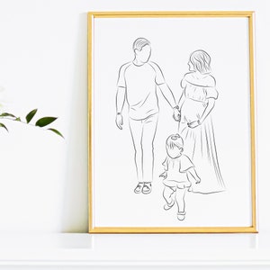 Custom Father's Day Portraits, Father's Day Portrait Art, Father's Day ...