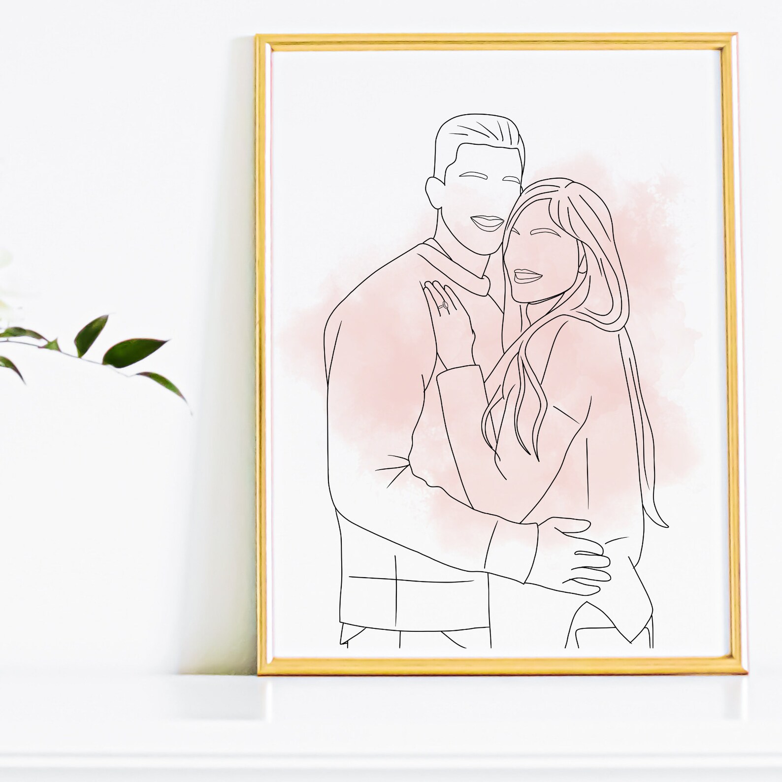 Custom Couple Portrait Custom Line Drawing Couple Line Art - Etsy