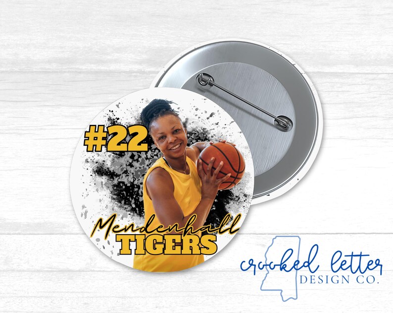Customizable Game Day Buttons Custom Pin Back Buttons Custom Photo 2.25 ...