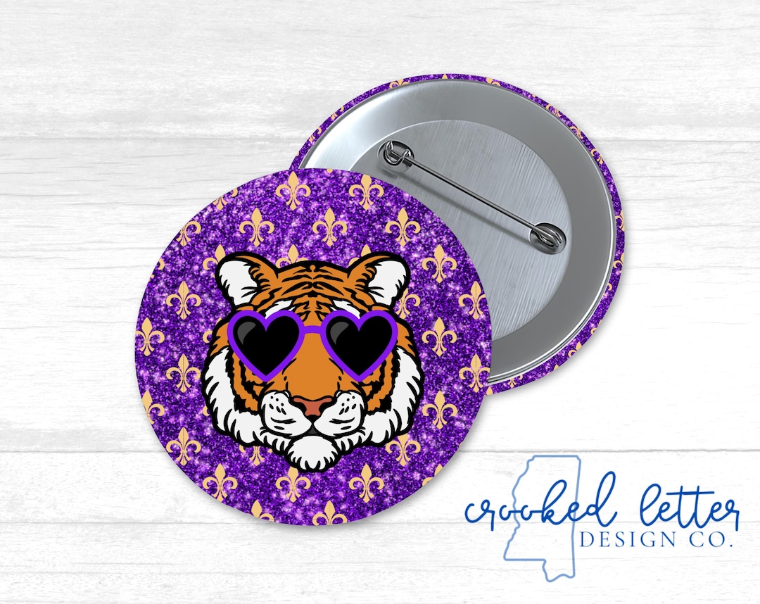 3" Game Day Button Tigers Game Day Button 2.25" Fleur De Lis Game Day ...