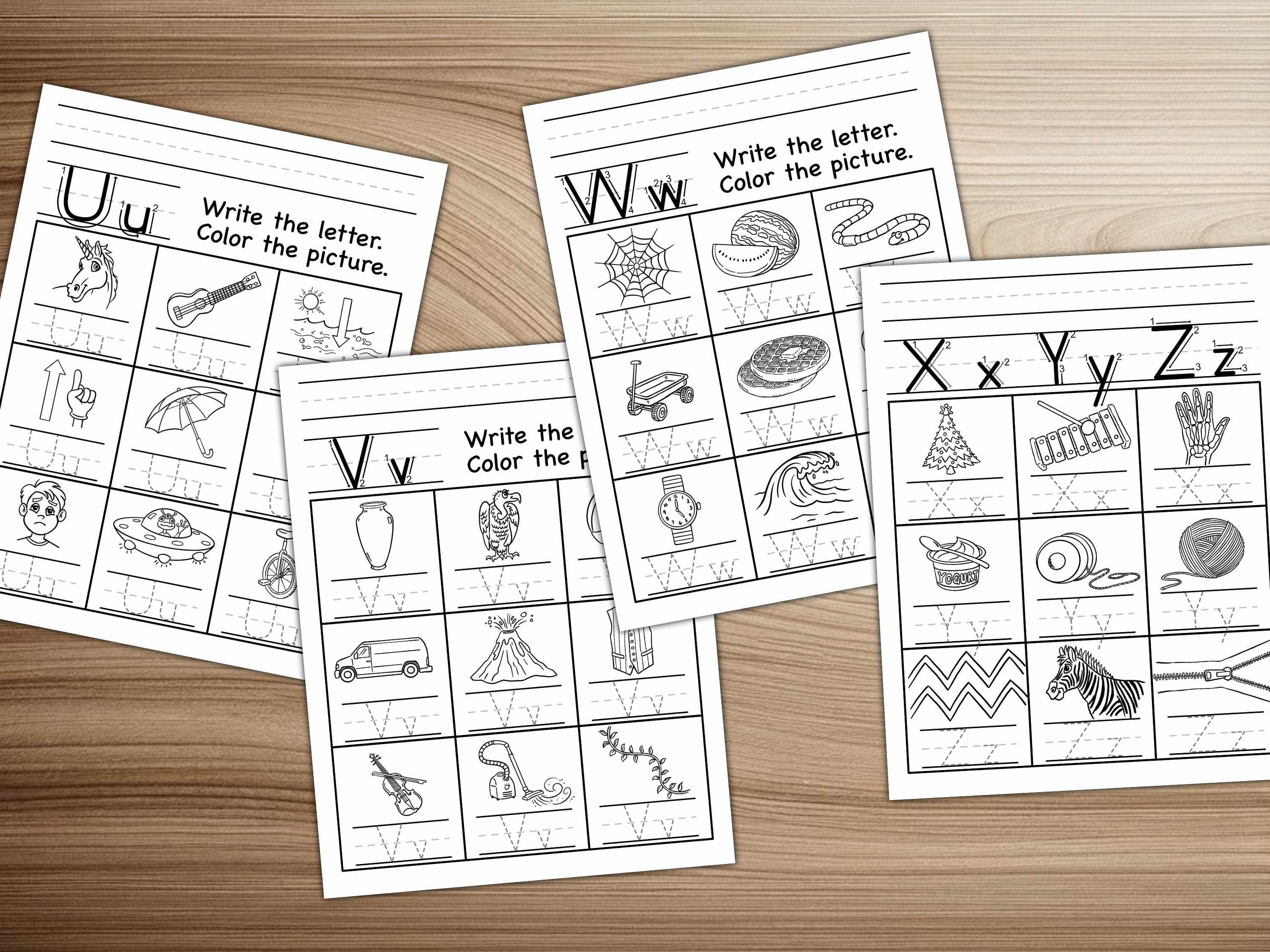 Letter Tracing Worksheets - Entire Alphabet A-Z - Instant Download - Etsy