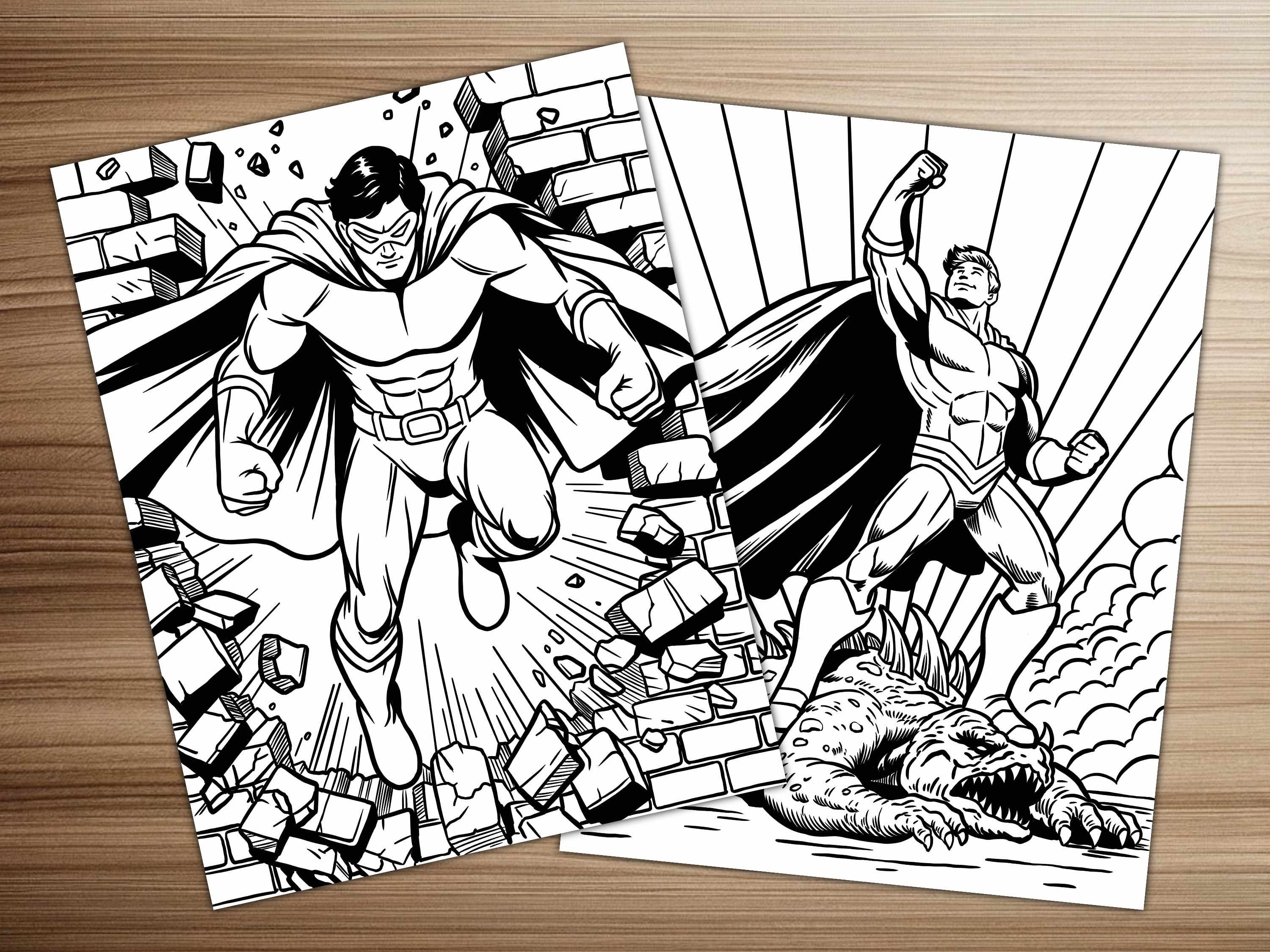 Superhero Adventures Coloring Pages - Epic Action Scenes for All Ages ...