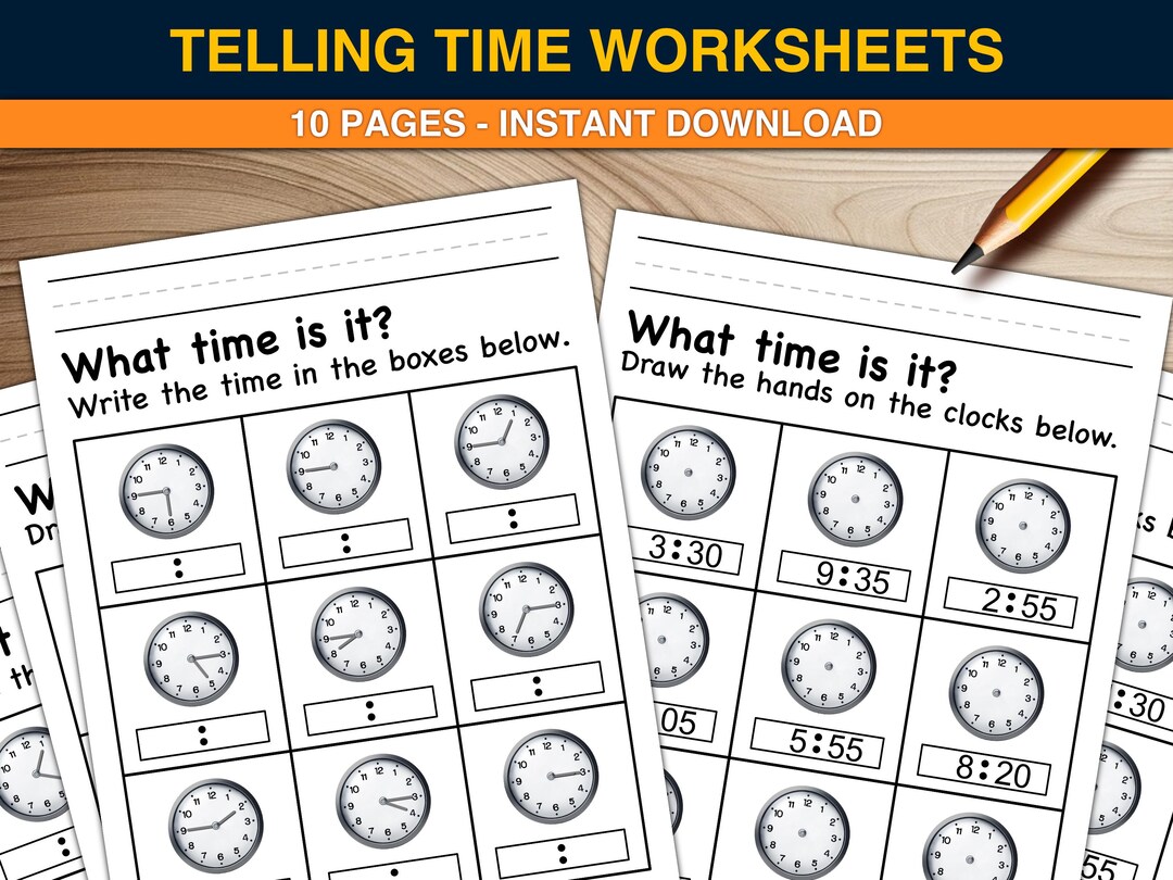 Interactive Telling Time Worksheets - Essential Skills for All Ages ...