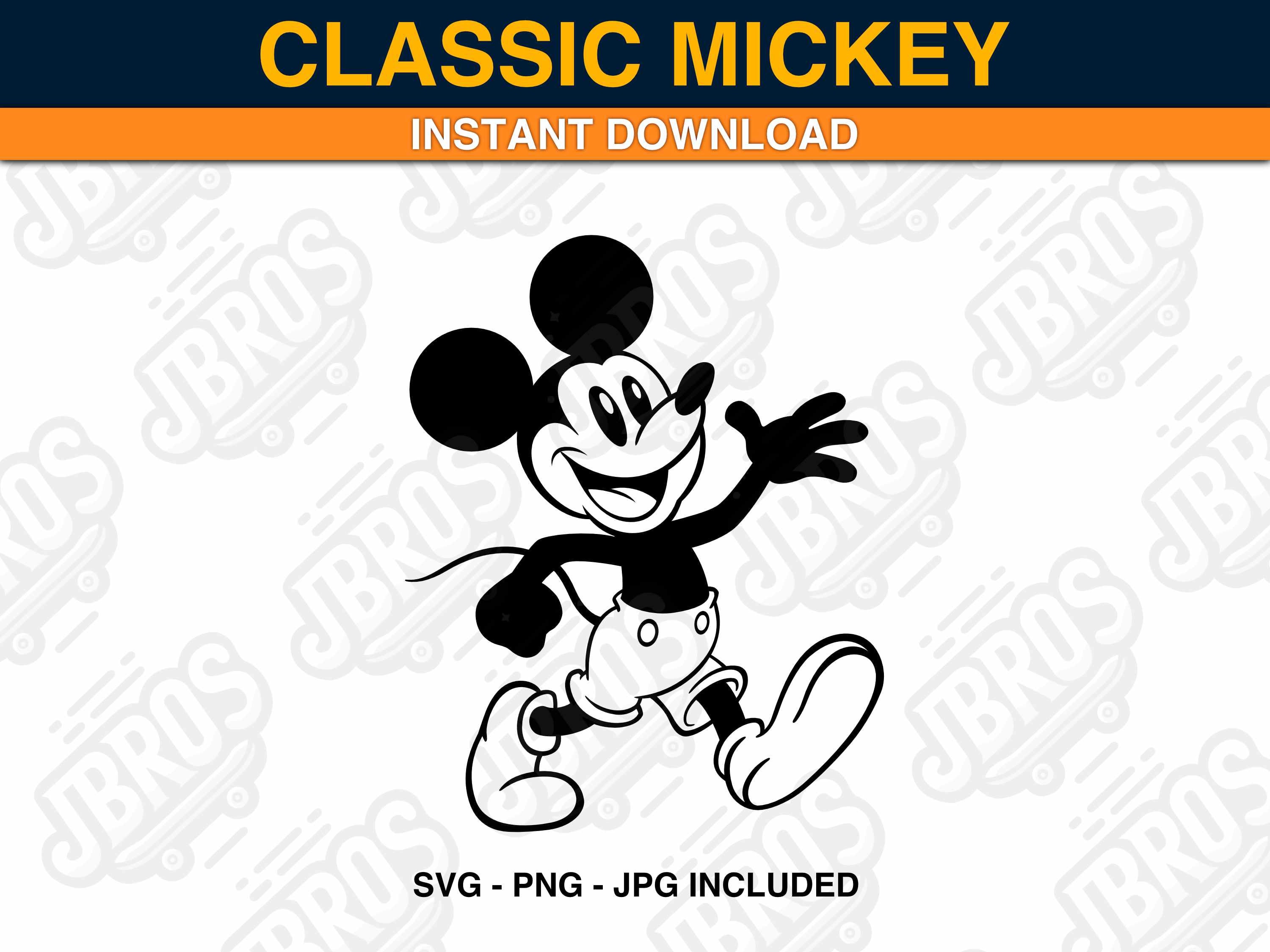 Classic Mickey Mouse Digital Art Iconic & Joyful Instant Download - Etsy