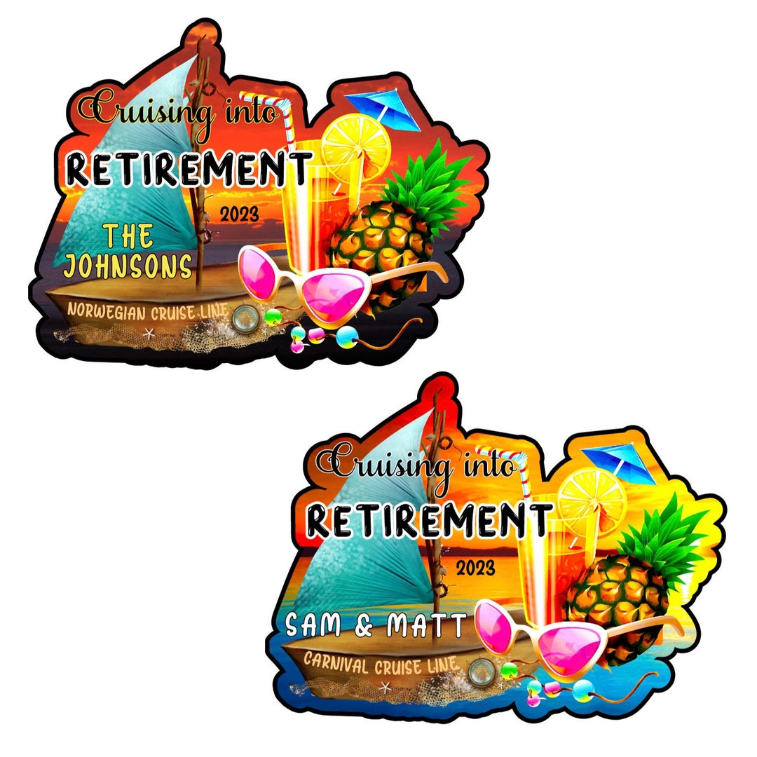 Cruising Into Retirement Cruise Stateroom Door Magnet. Carnival ...