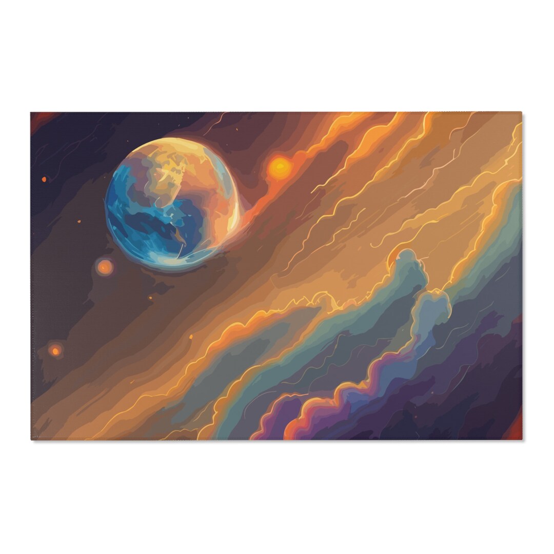 Carpet Kindertimmer Universum Kids Area Rugs Universe Rug Moon Earth ...