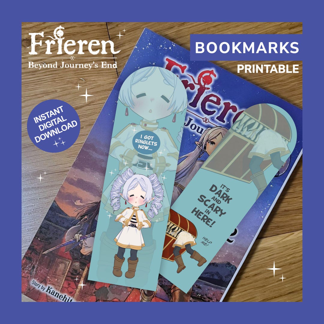 Frieren Bookmark Digital, Printable Instant Download - Etsy