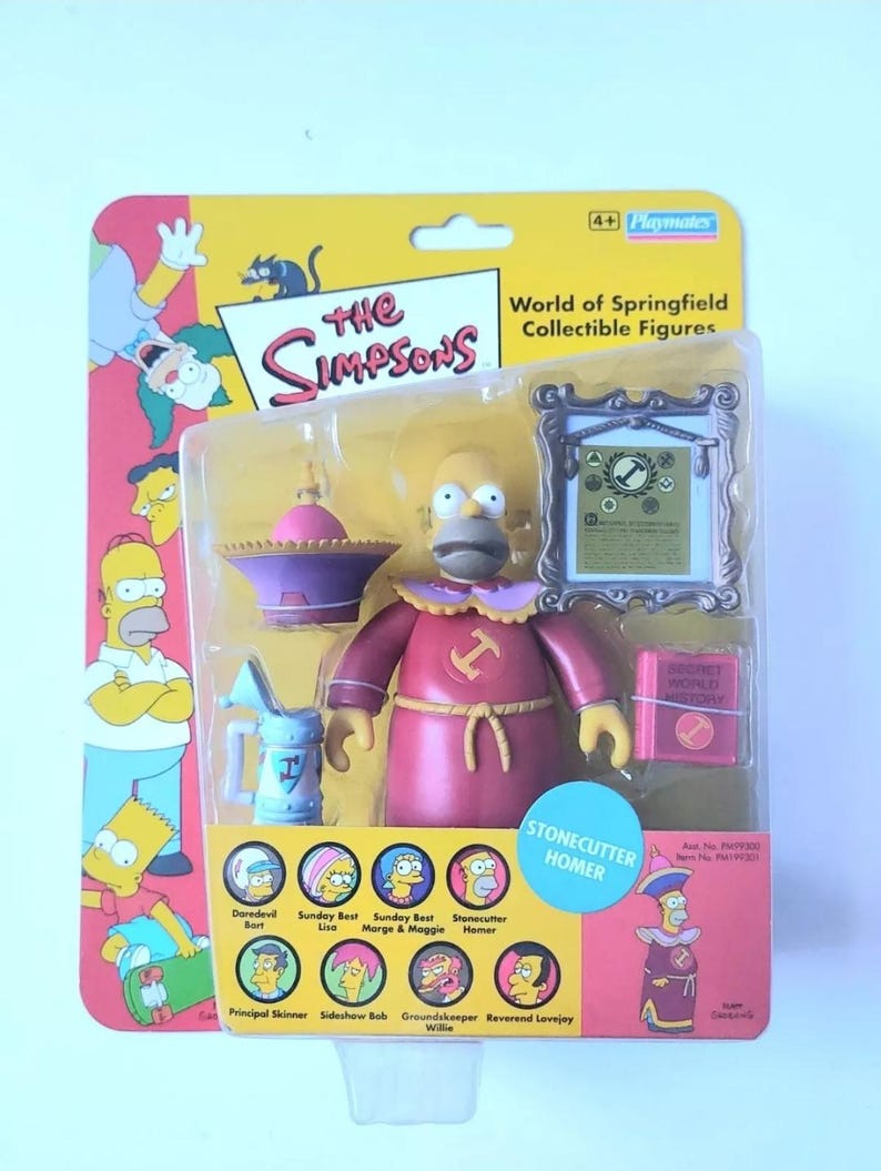 The Simpsons World of Springfield Interactive Figures Stonecutter Homer ...