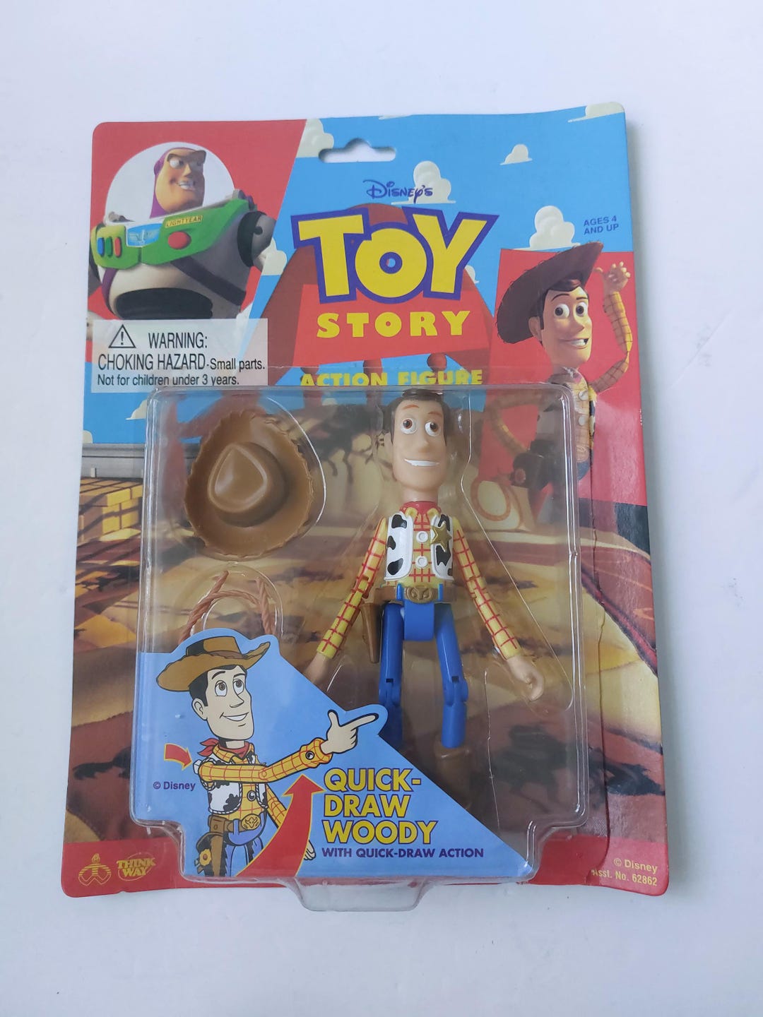 Toy Story Quick Draw Woody Action Figure Thinkway Toys Disney Toy Story ...