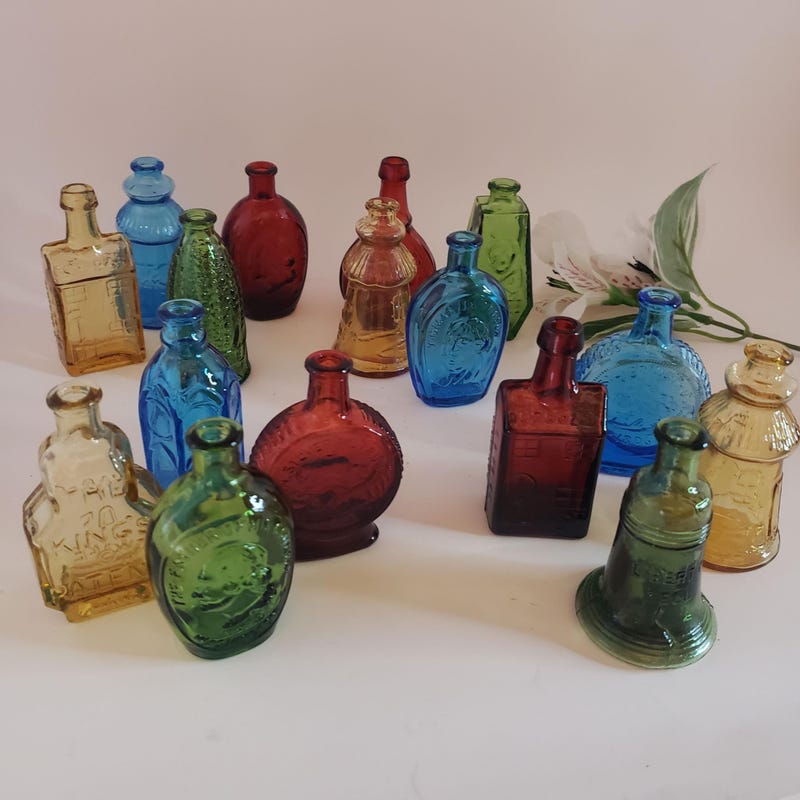 Colored Glass Bottles - Etsy