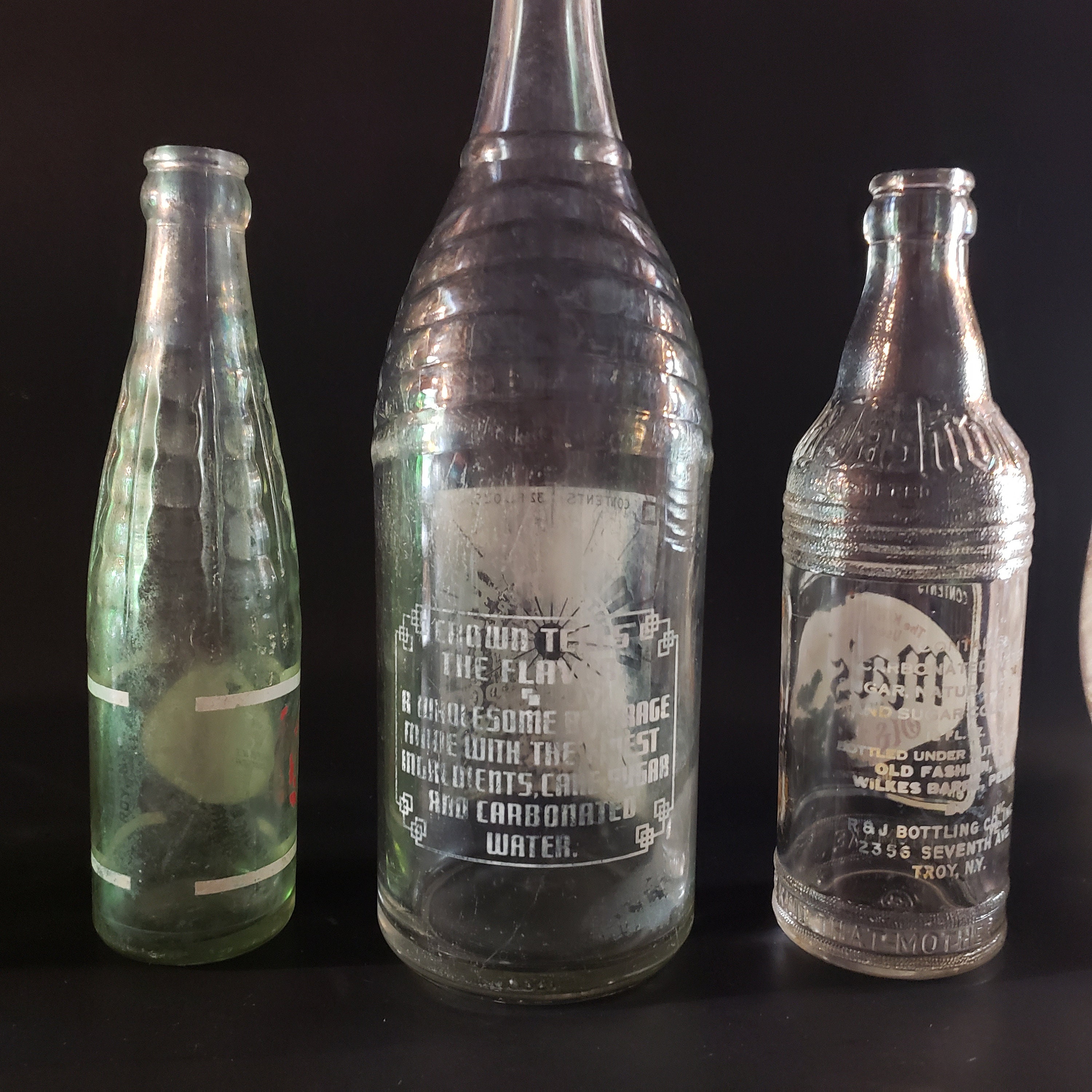Soda Bottles - Lot of 3 Vintage (ma's, Truade, Canajoharie) - Etsy