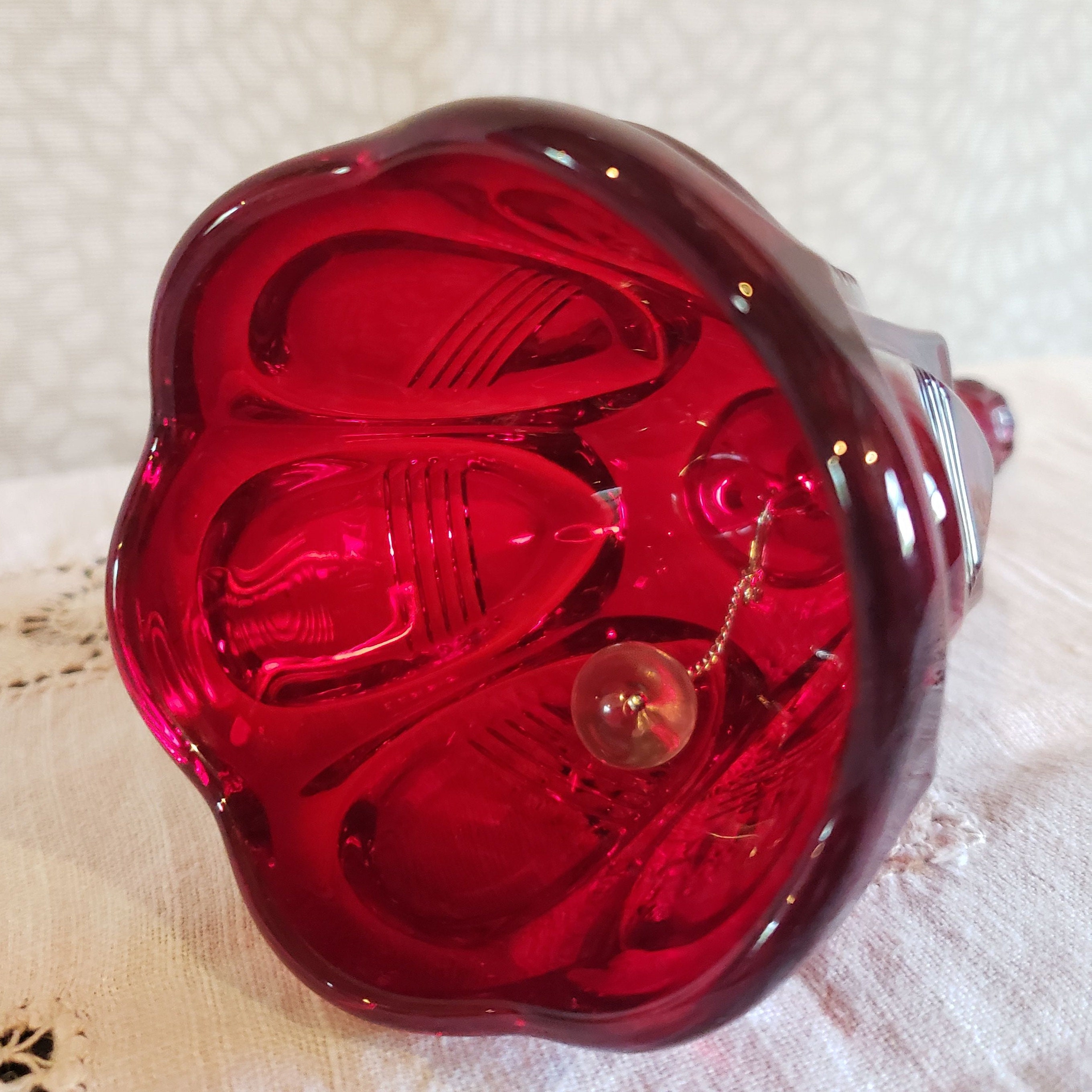 Fenton Ruby Red Vintage Barrell Glass Bell - Etsy