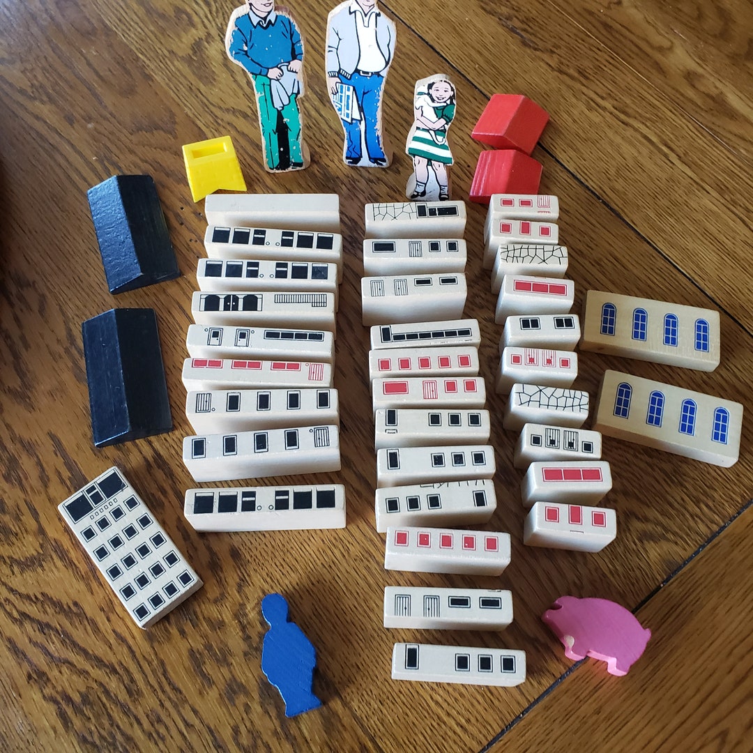 Playskool Village Wood Building Blocks Vintage - 44 Pieces - Etsy