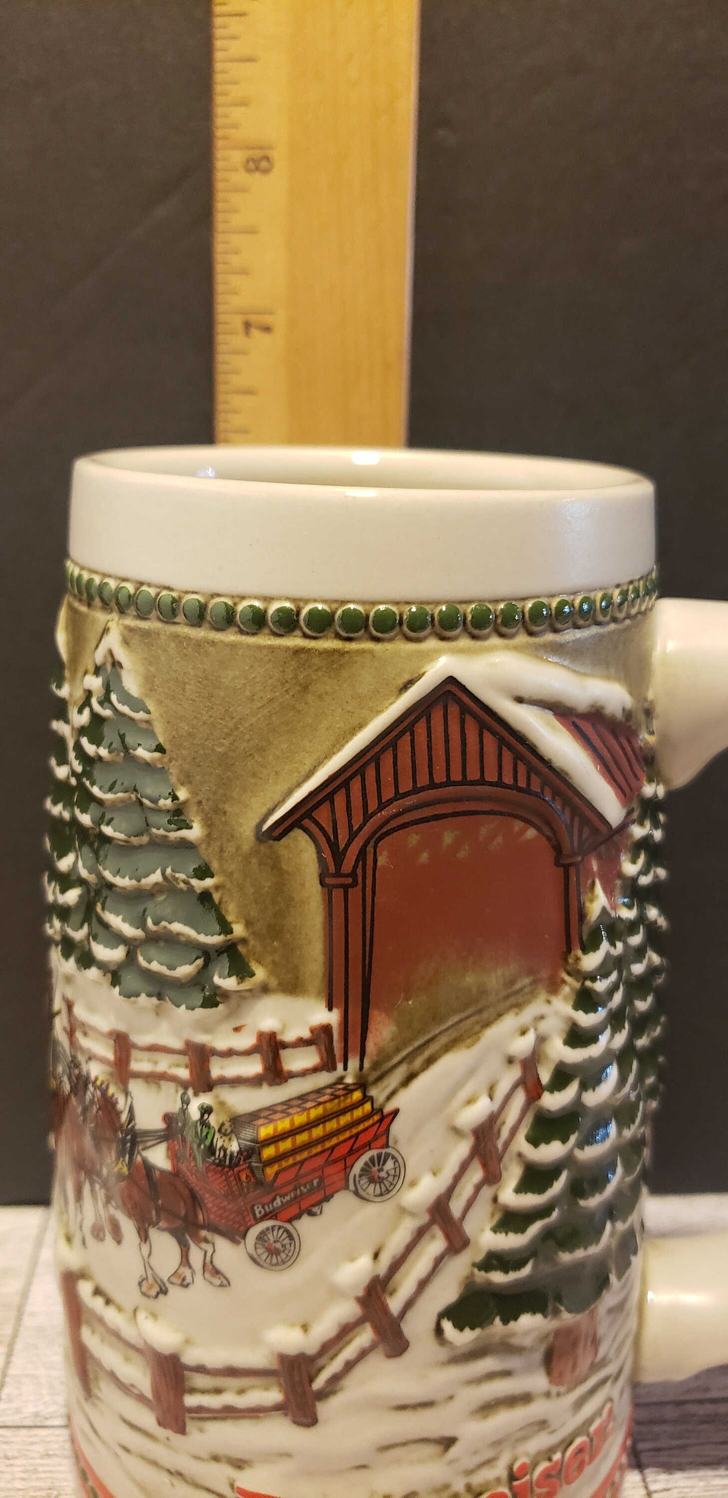 Budweiser Clydesdale Winter Scene Vintage Stein - Etsy