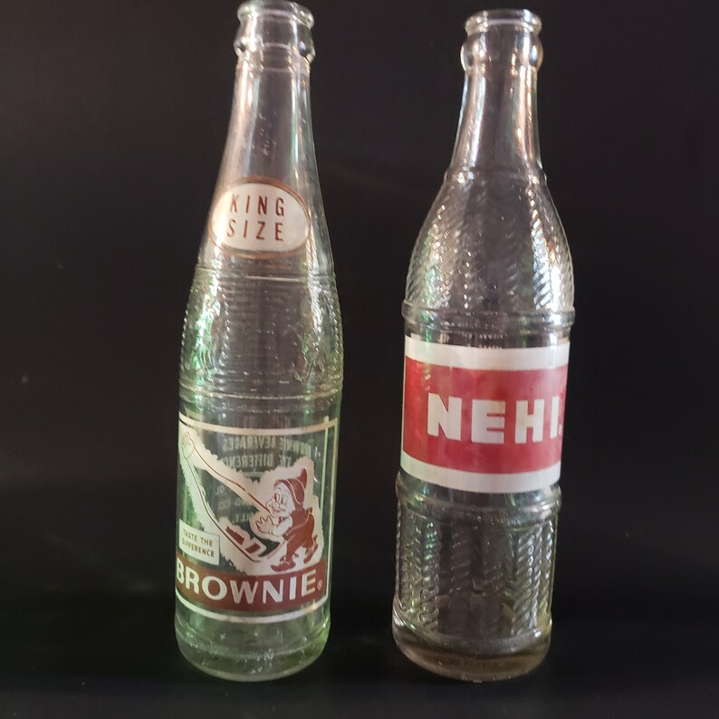 Nehi and Brownie Vintage Glass Soda Bottles - Lot of 2 - Etsy