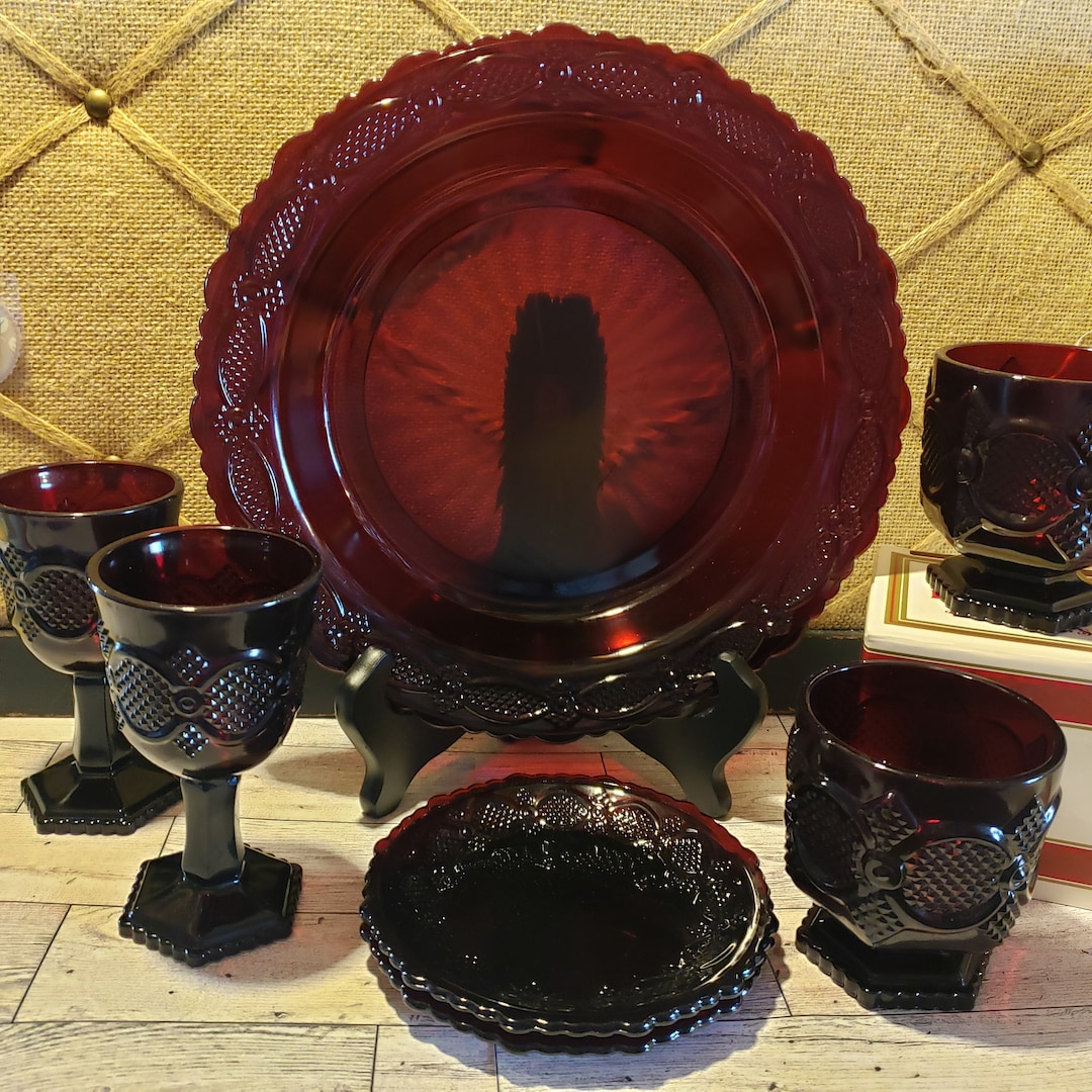 The 1876 Cape Cod Collection by Avon - Ruby Red Glass - Etsy