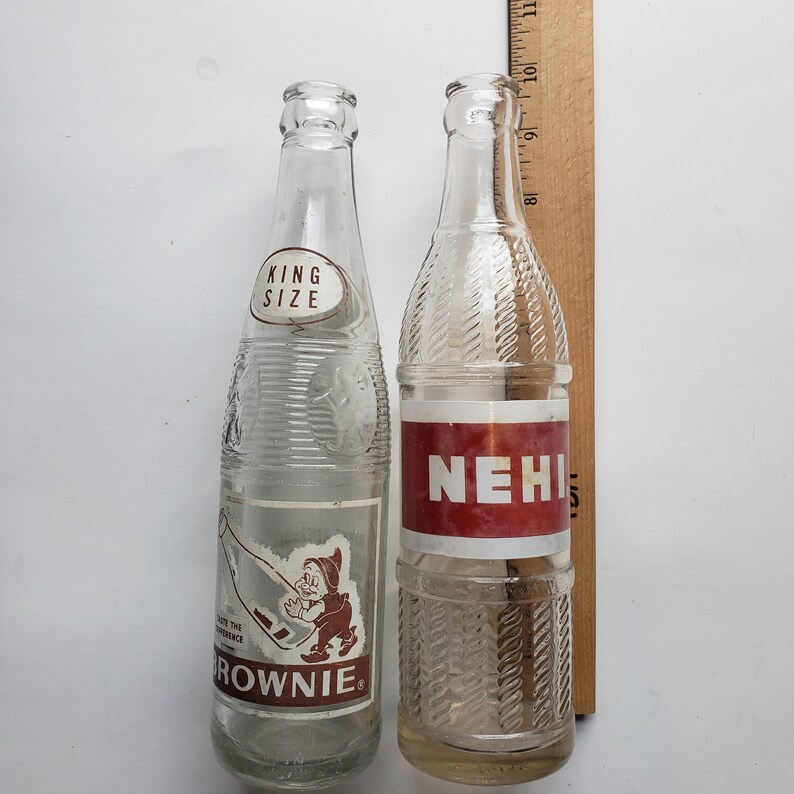 Nehi and Brownie Vintage Glass Soda Bottles - Lot of 2 - Etsy
