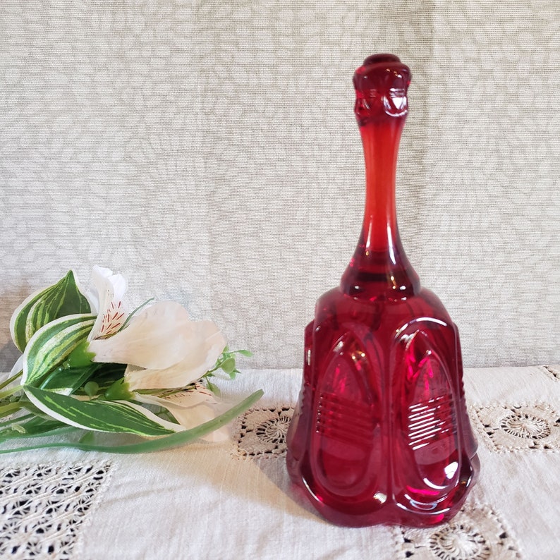 Fenton Ruby Red Vintage Barrell Glass Bell - Etsy