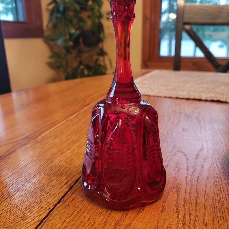 Fenton Ruby Red Vintage Barrell Glass Bell - Etsy