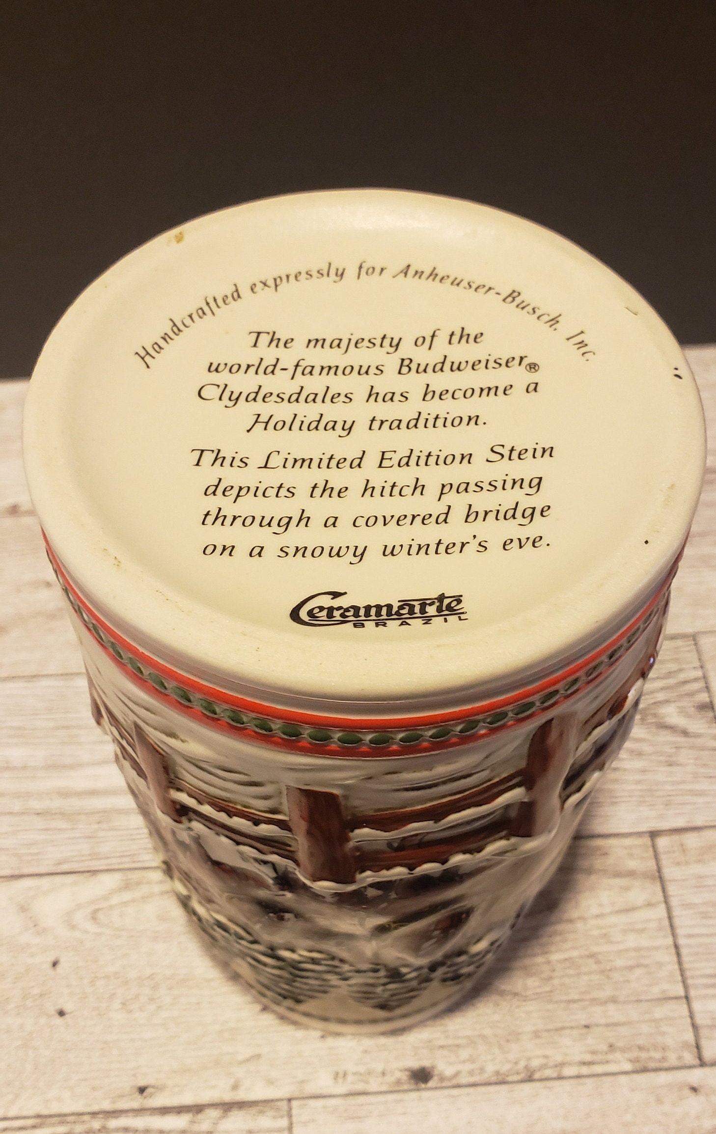 Budweiser Clydesdale Winter Scene Vintage Stein - Etsy