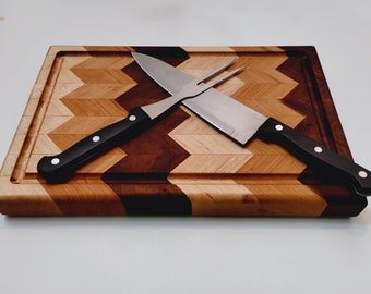 Cherry Wood End Grain Butcher's Block Chefs Board End Grain Cutting ...