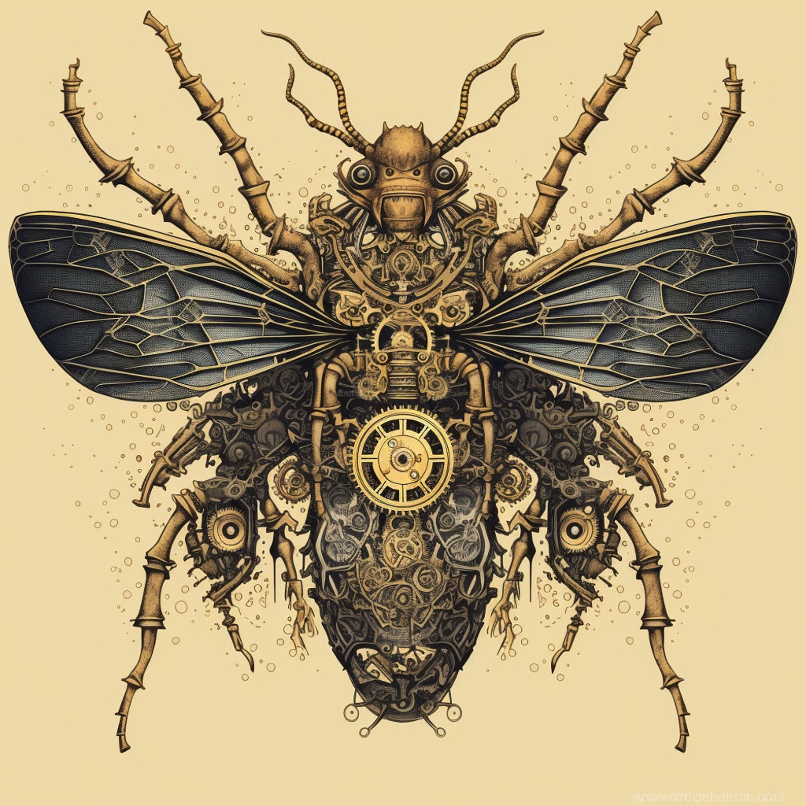 Mechanical Insect Picturemechanical Wingsfor T-shirt Picture - Etsy
