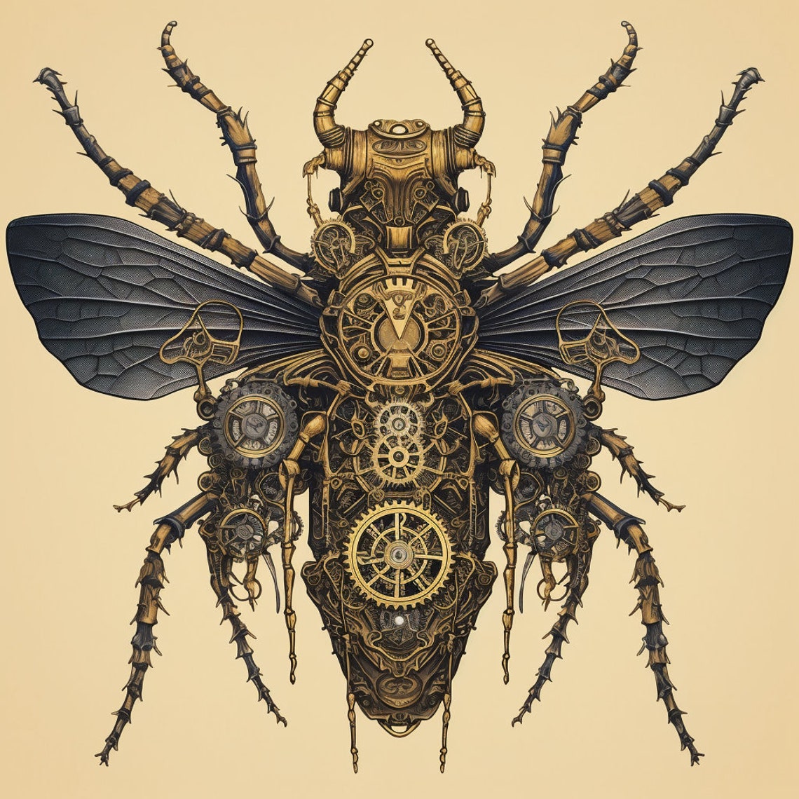 Mechanical Insect Picturemechanical Wingsfor T-shirt Picture - Etsy