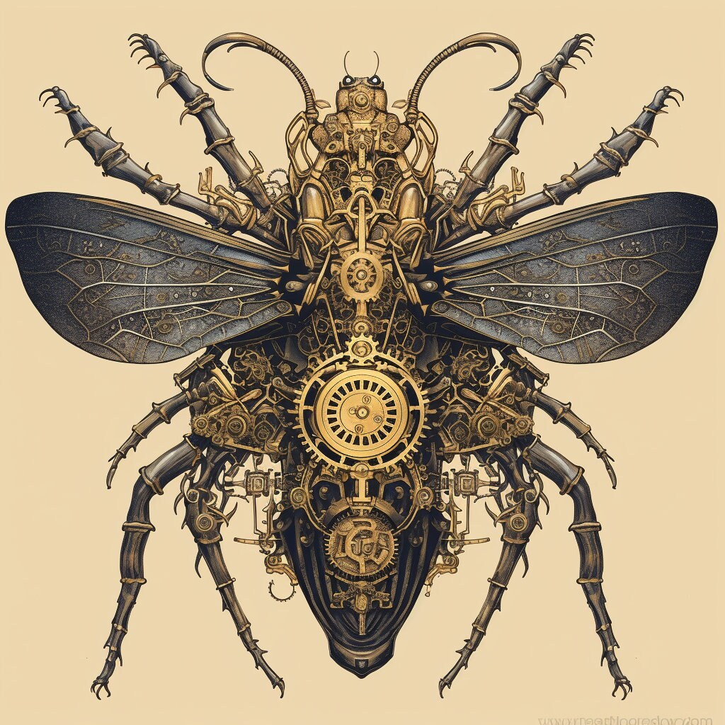 Mechanical Insect Picturemechanical Wingsfor T-shirt Picture - Etsy