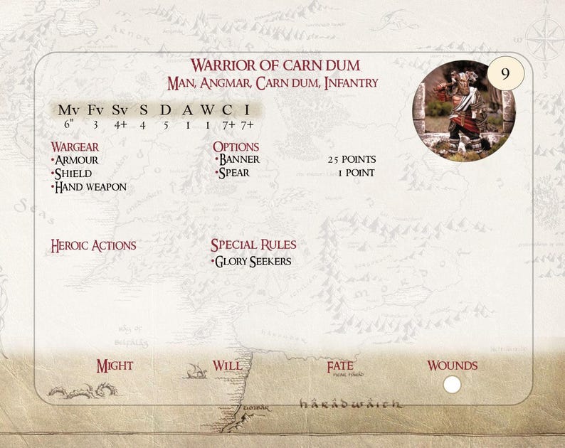 Army of Carn-dum Horizontal Profile Cards - Etsy