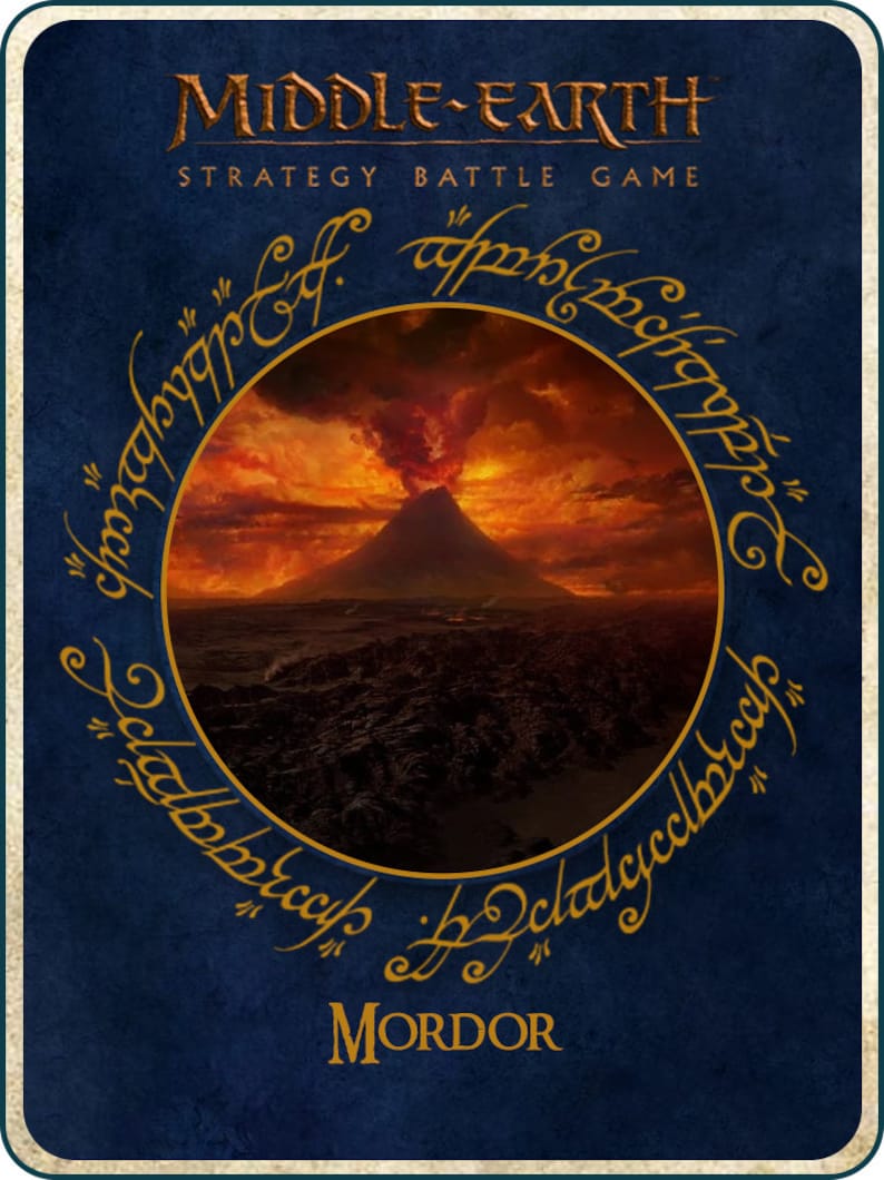 MESBG Custom Made Mordor Profile Cards - Etsy