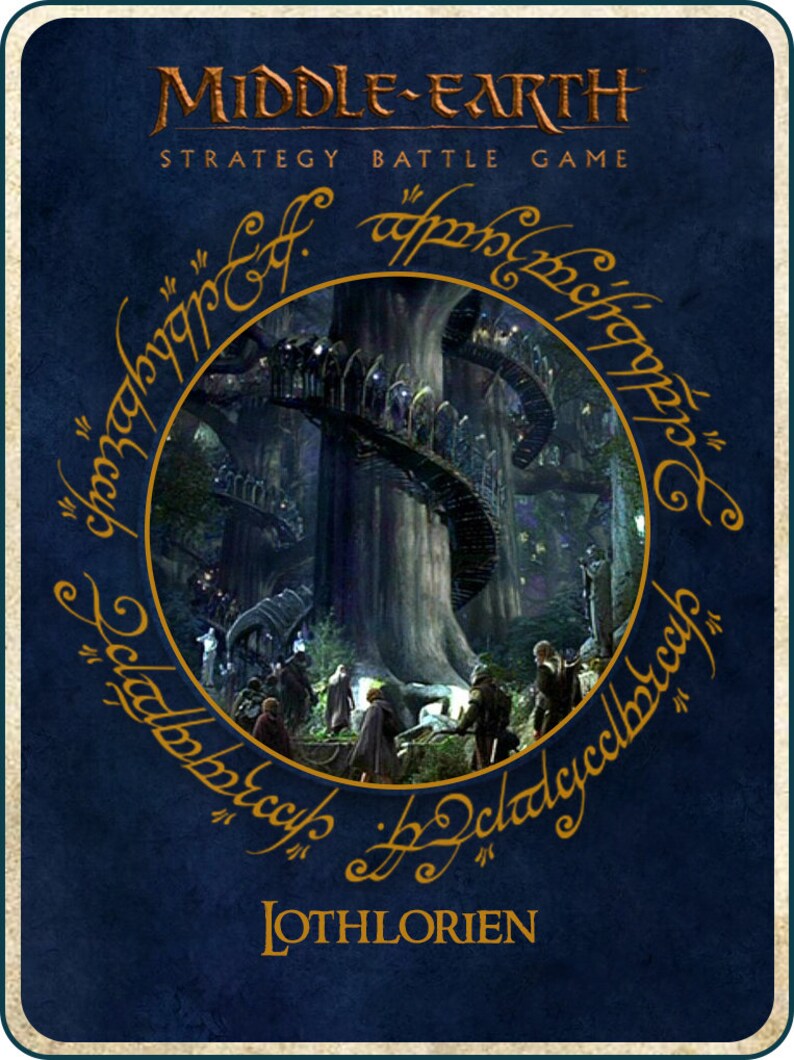 MESBG Custom Made Lothlorien Profile Cards - Etsy