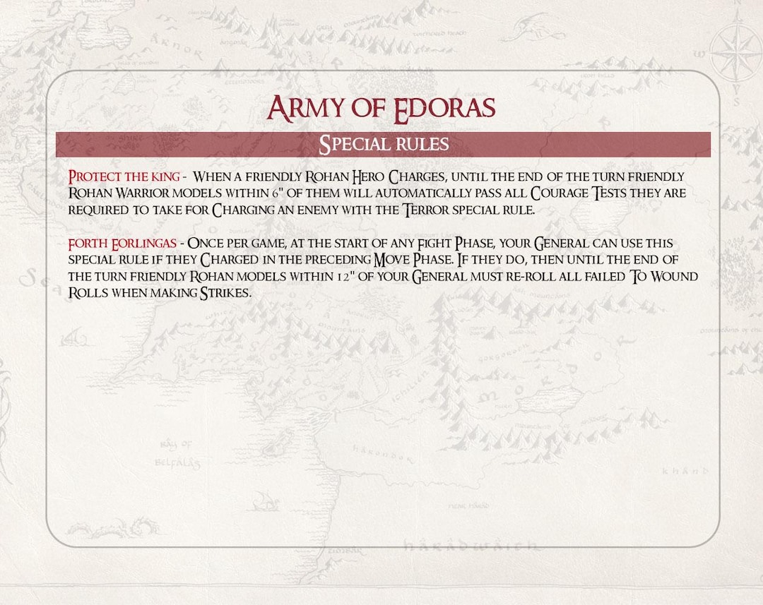 Army of Edoras Horizontal Profile Cards - Etsy