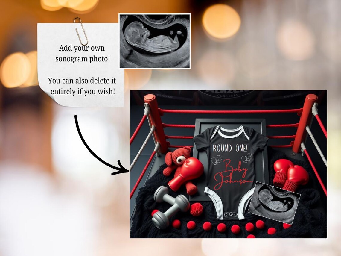Boxing Pregnancy Announcement | Round One Sports Themed Baby Reveal ...