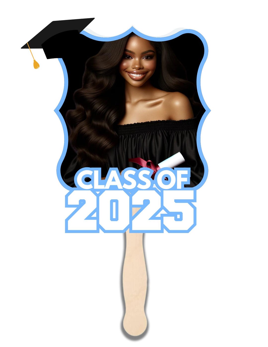 Graduation Canva Frame, Canva Template-scalloped Edges - Etsy