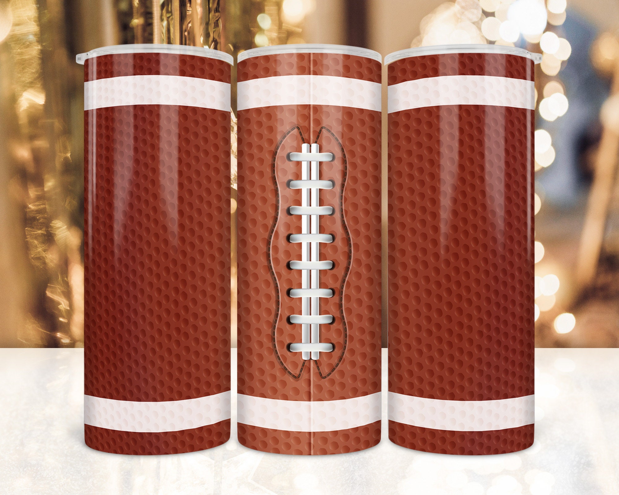 Photo Tumbler Wrap 20 Oz Skinny American Football Design Sublimation ...