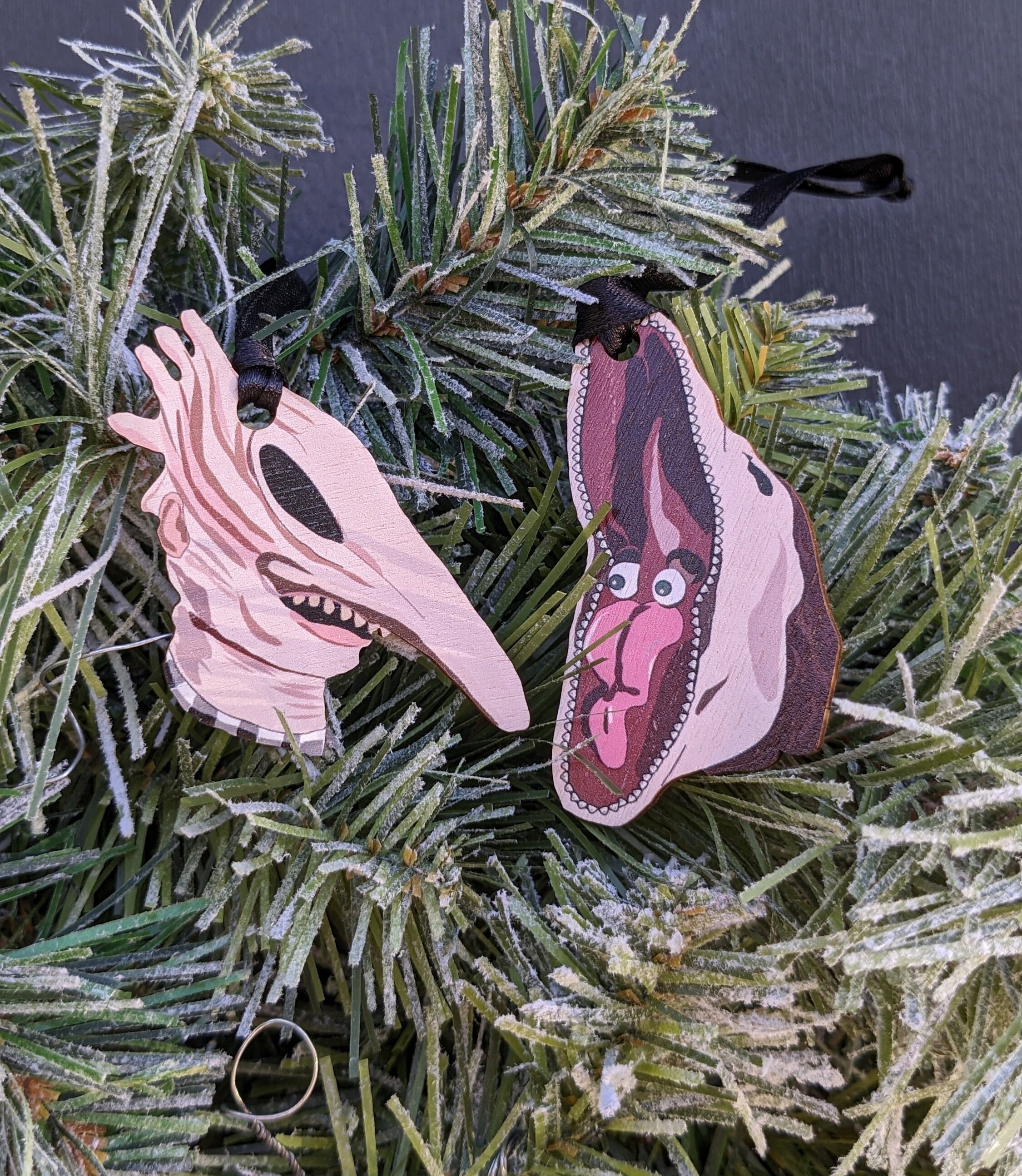 Beetlejuice Barbara & Adam Ornament Tree Decoration Set Tim Burton Fan ...