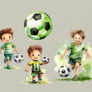 Watercolor Football Clipart, Soccer Player Wall Art, Custom Soccer SVG ...