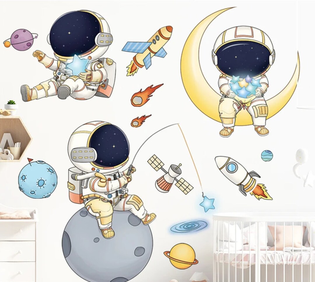 Space Decals Nursery Constellation Decal Vinyl Wall Decals Boys Girls ...