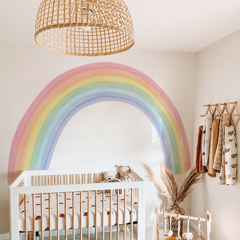Pastel Rainbow Wall Decal - Etsy