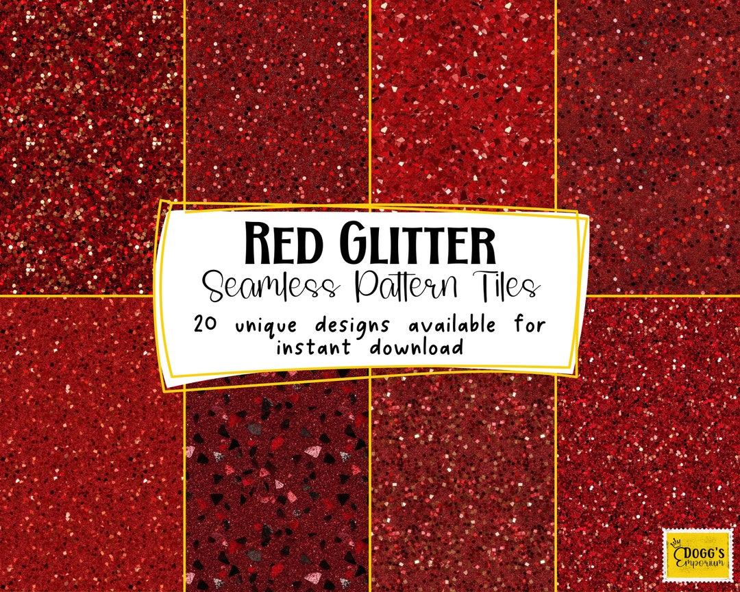 Red Glitter Background Digital Papers Seamless Patterns Printable Paper ...