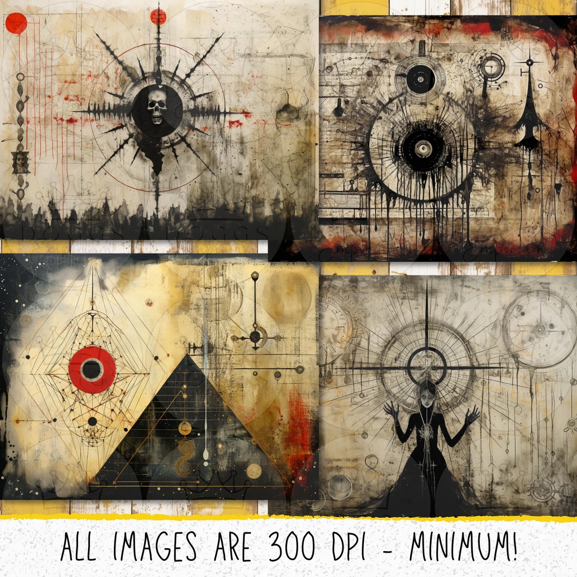 Witchy Delights Junk Journal Double Page Set 20 Printable Papers for Scrapbooking via INSTANT ...